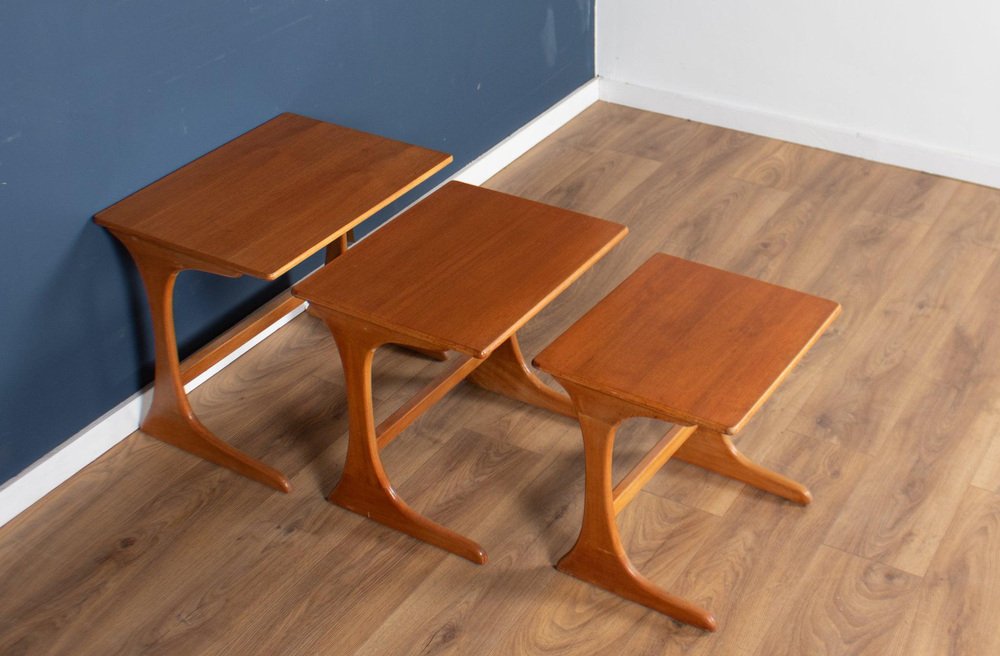 Mid-Century Nesting Tables in Teak from G-Plan, 1960s, Set of 3 for ...