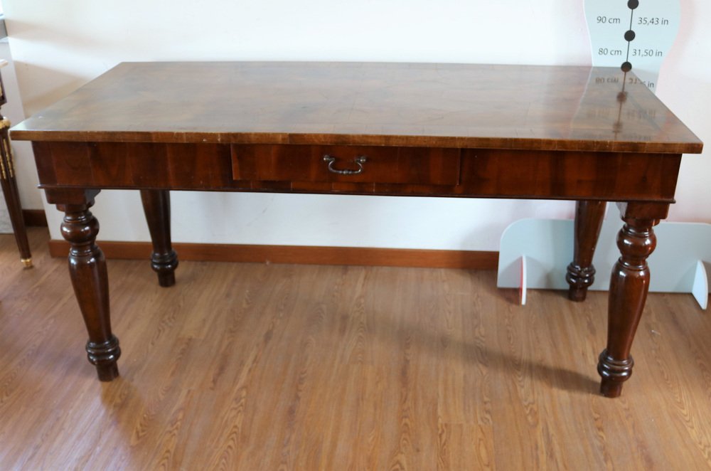 Rustic Walnut Dining Table for sale at Pamono