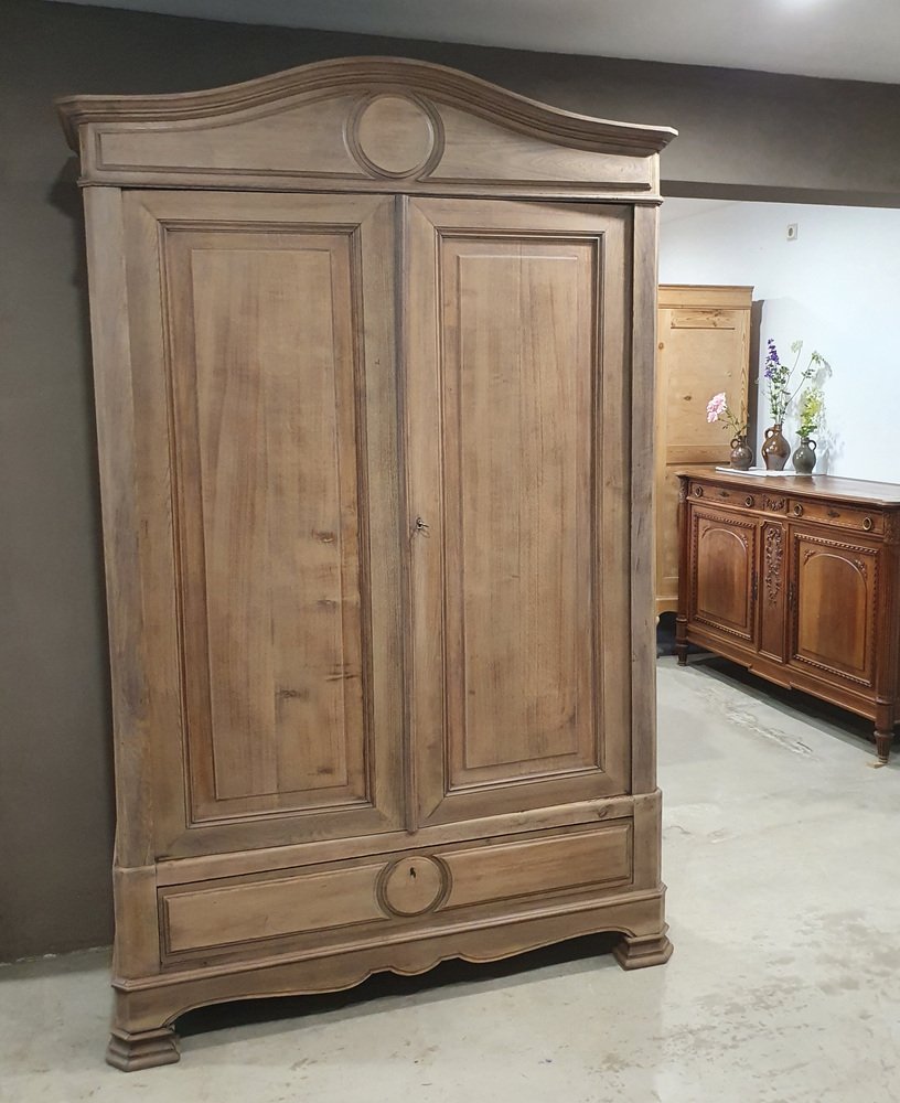 Vintage Wooden Linen Wardrobe for sale at Pamono