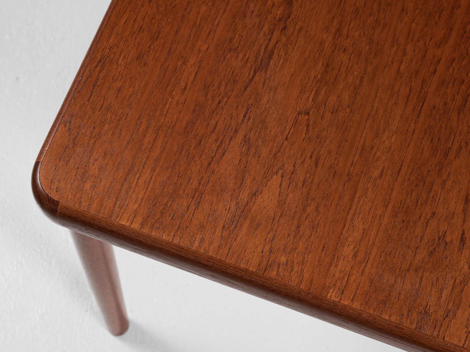 Mid-Century Danish Extendable Dining Table in Teak with Rounded Corners ...