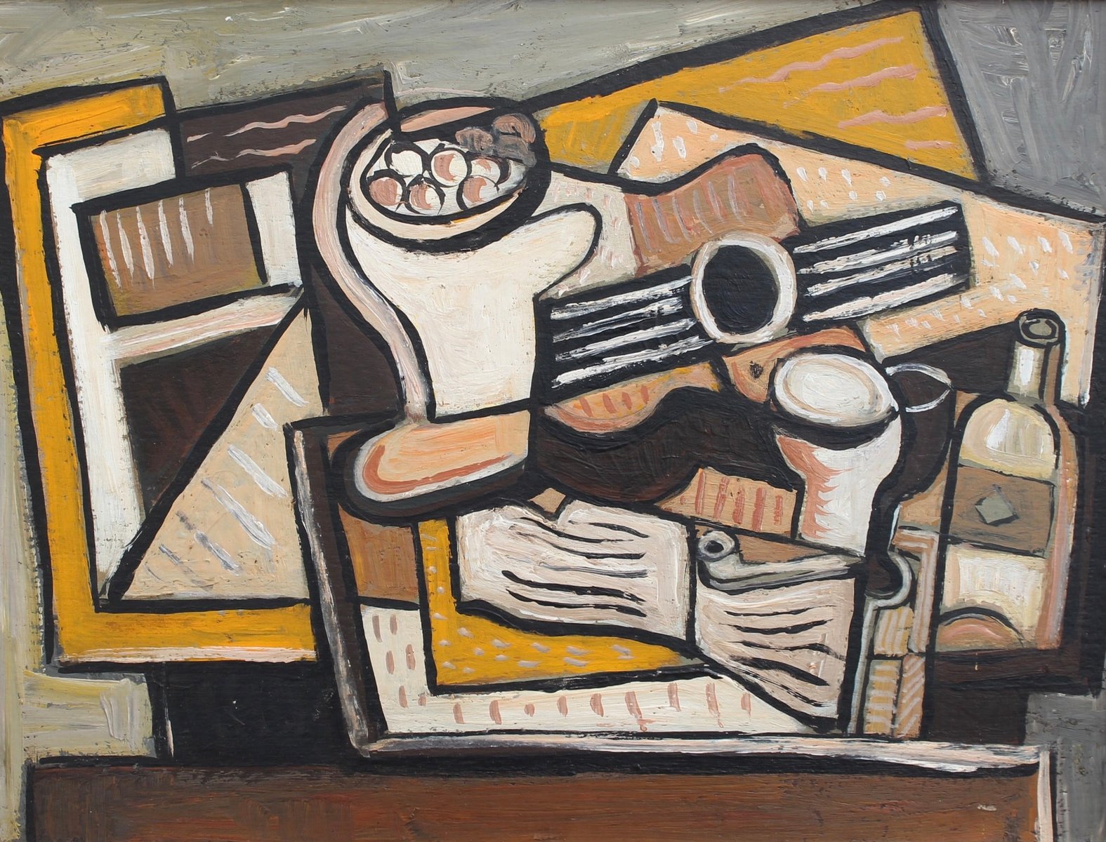 Berlin School Artist, Cubist Still Life, 1950s, Oil on Board for sale ...