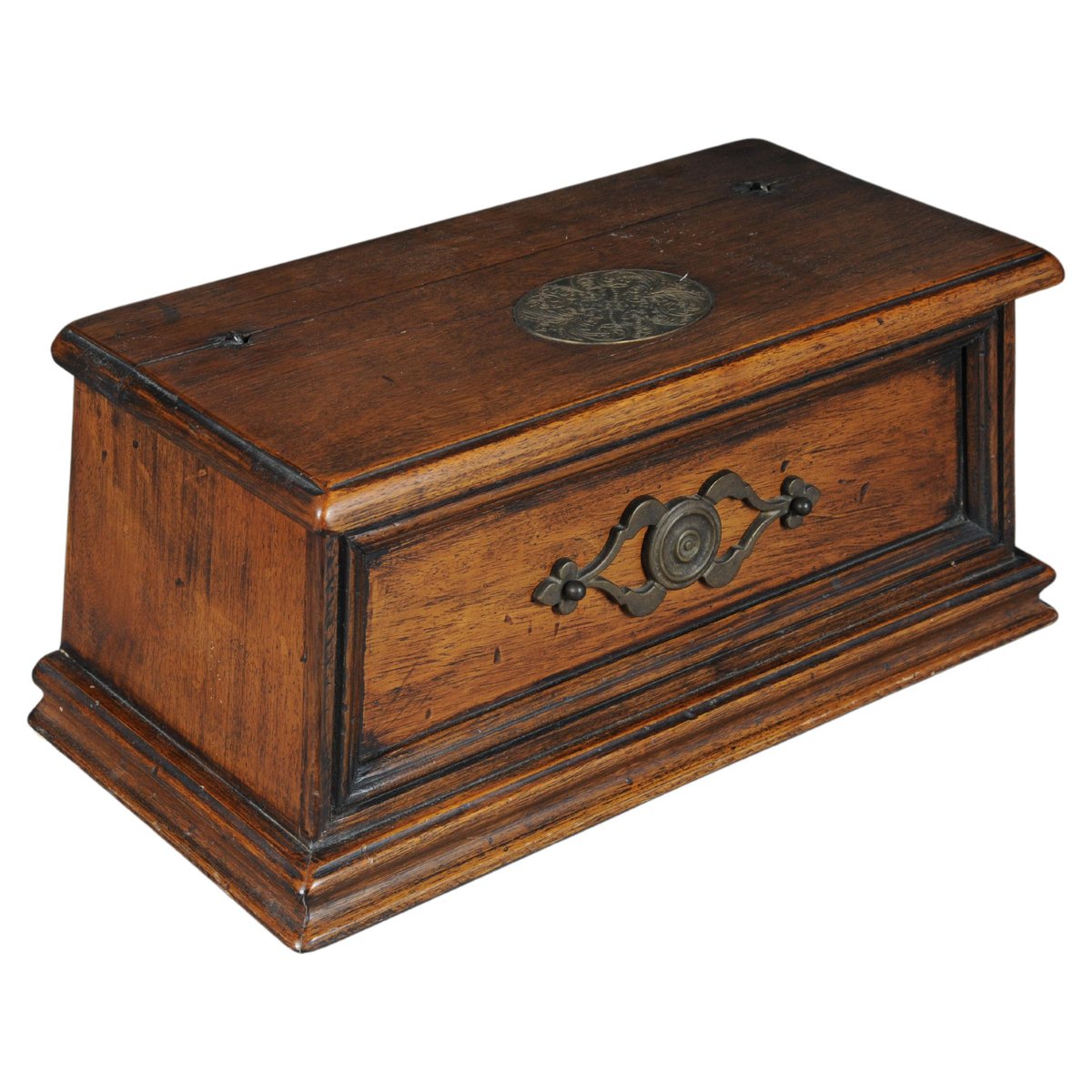 19th Century German Oak Letter Casket for sale at Pamono