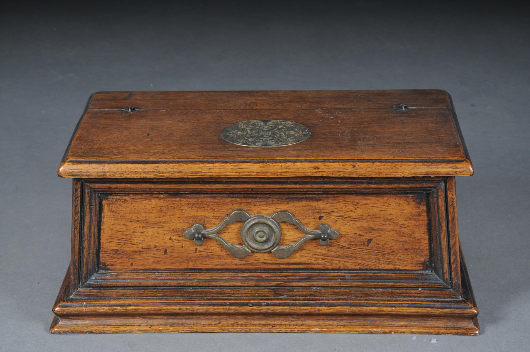 19th Century German Oak Letter Casket for sale at Pamono