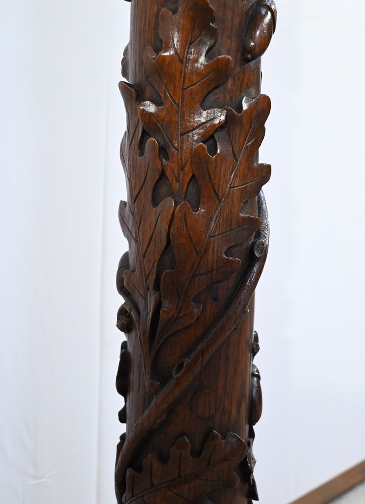 Art Nouveau Oak and Walnut Column, 1900s for sale at Pamono