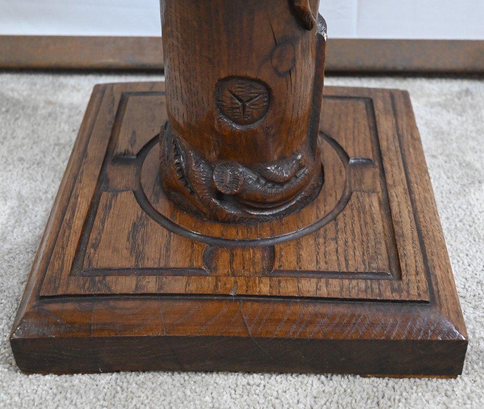 Art Nouveau Oak and Walnut Column, 1900s for sale at Pamono