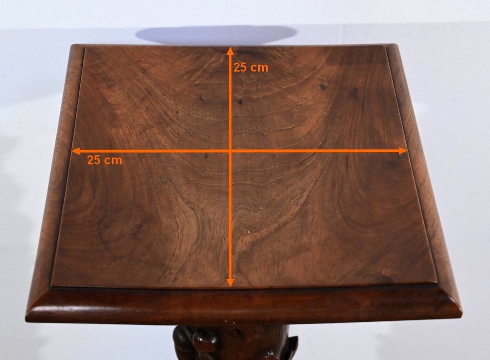 Art Nouveau Oak and Walnut Column, 1900s for sale at Pamono