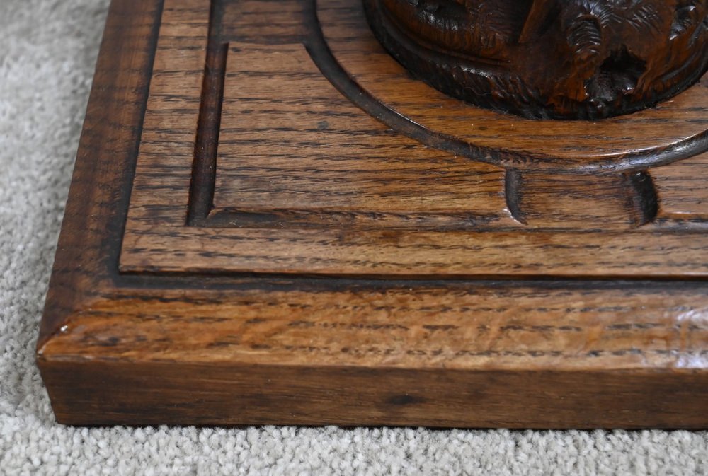 Art Nouveau Oak and Walnut Column, 1900s for sale at Pamono