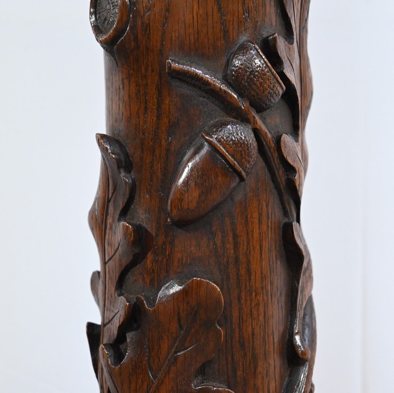 Art Nouveau Oak and Walnut Column, 1900s for sale at Pamono