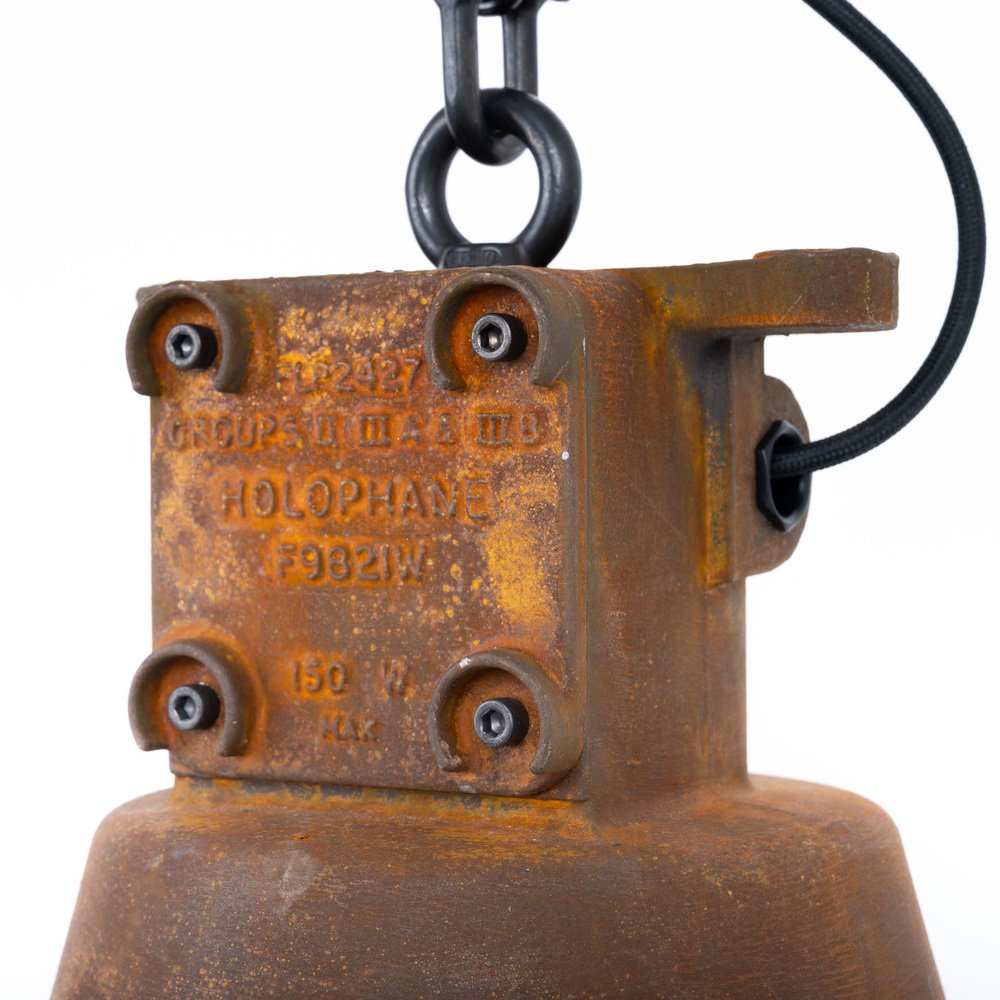 Rusted Explosion Proof Industrial Pendant Light by Holophane for sale ...