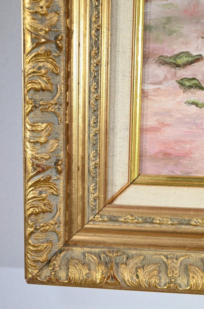 Régis Hervé, Composition, 1960s, Oil on Canvas for sale at Pamono