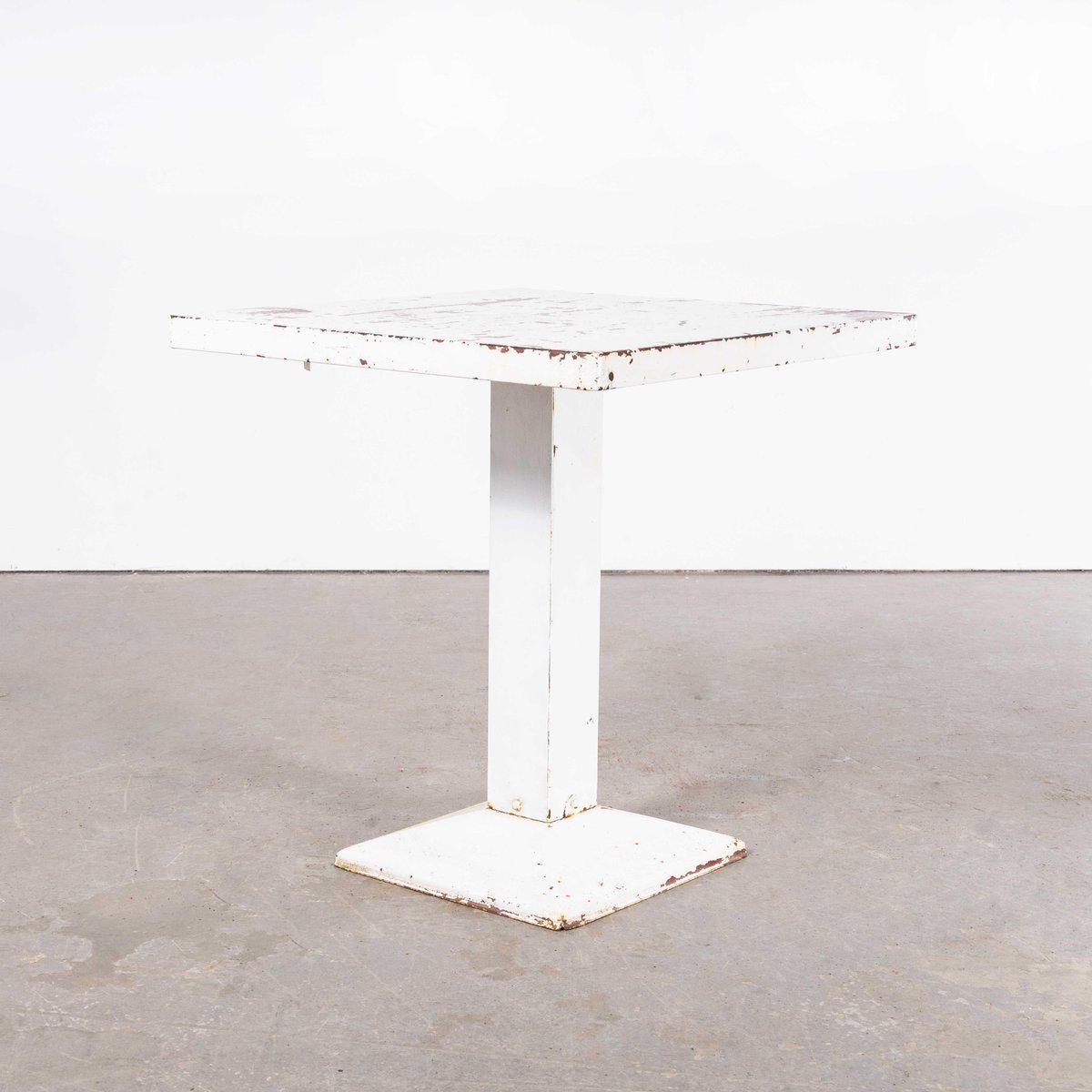 French Square Outdoor Dining Table with White Square attributed to ...