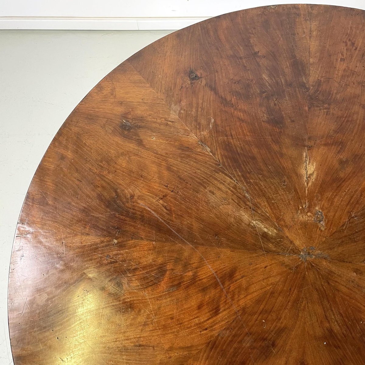 Italian Round Wood Dining Table, 1800s for sale at Pamono