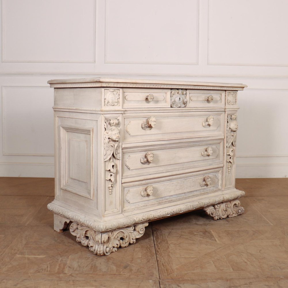 Antique Italian Commode in White for sale at Pamono