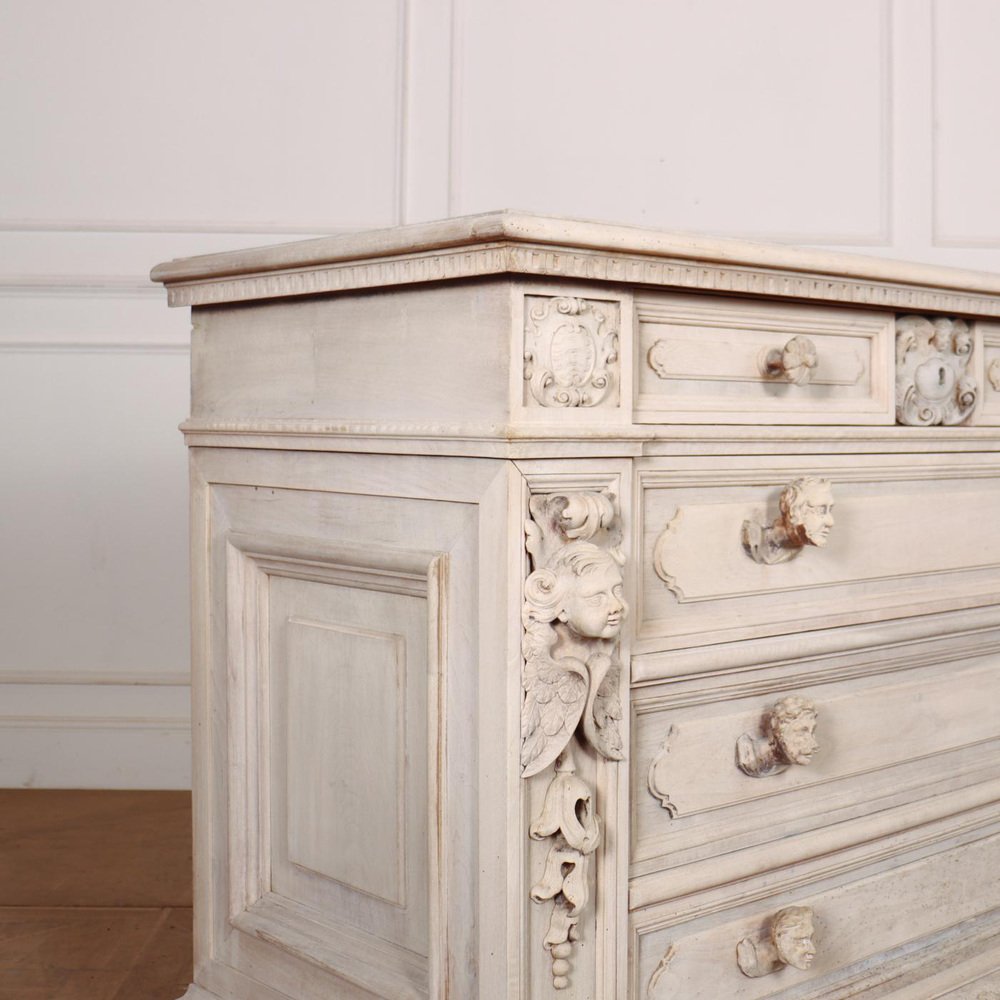 Antique Italian Commode in White for sale at Pamono