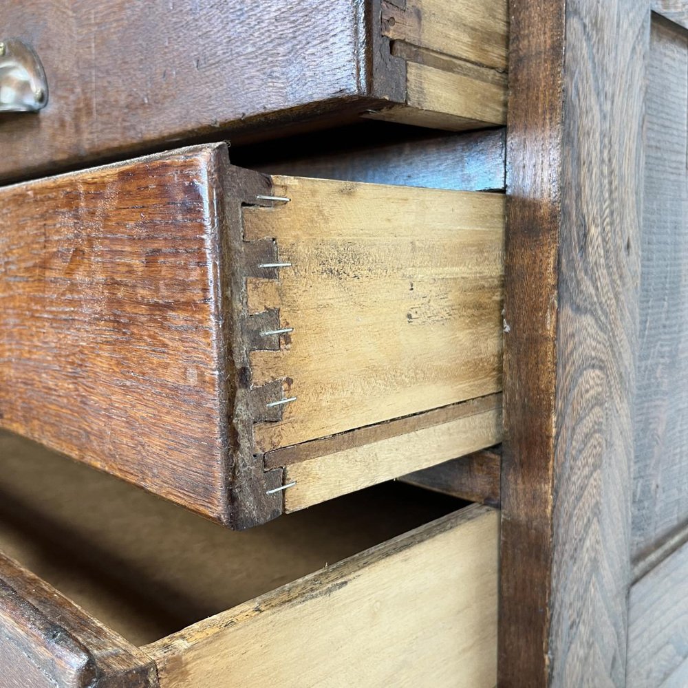 Oak Plan Chest with Brass Handles and Label Inserts, 1930s for sale at ...