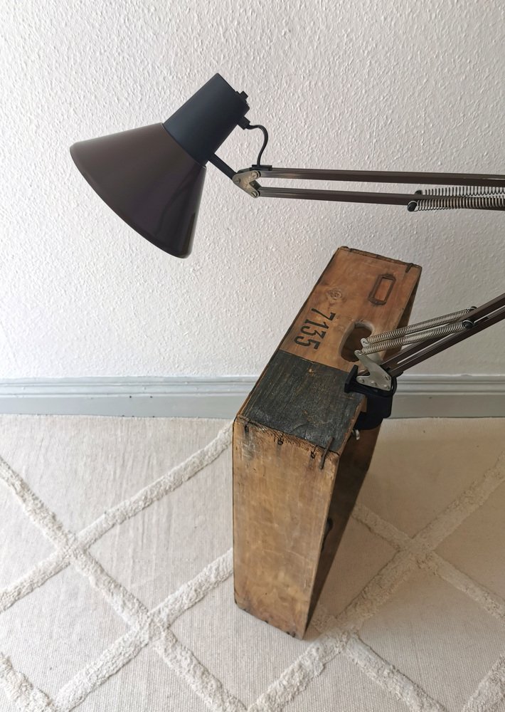 Vintage Architect Desk Lamp in Brown, 1970s for sale at Pamono