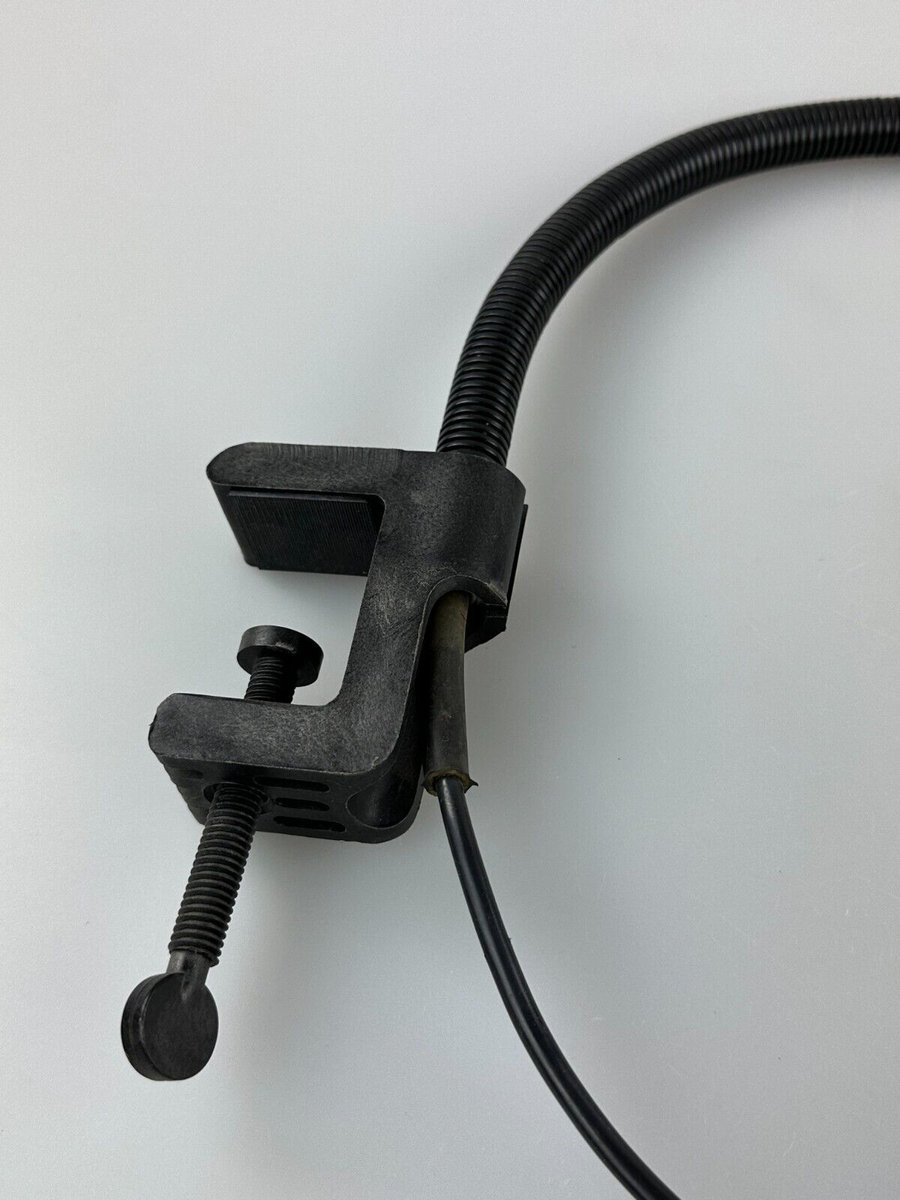 Space Age Gooseneck Clamp Lamp in Metal, 1960s for sale at Pamono