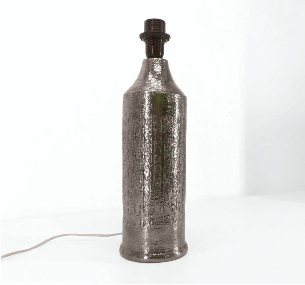 Ceramic Silver Enameled Lamp by Bitossi for Bergboms, 1960s for sale at ...