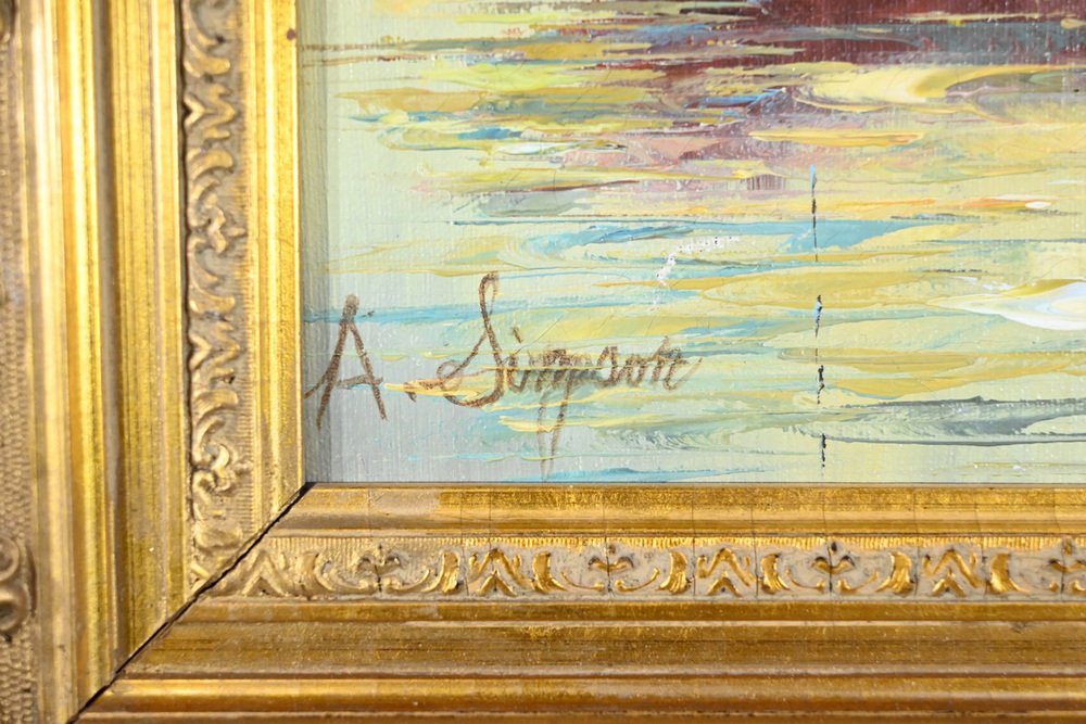 Alan Simpson, Landscape, 1970s, Oil on Canvas, Framed for sale at Pamono