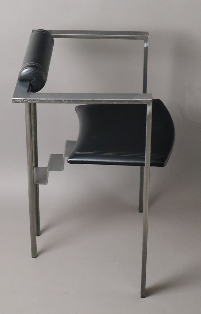 Postmodern Model Trix Chair in Leather and Metal from K.F. Forster for ...