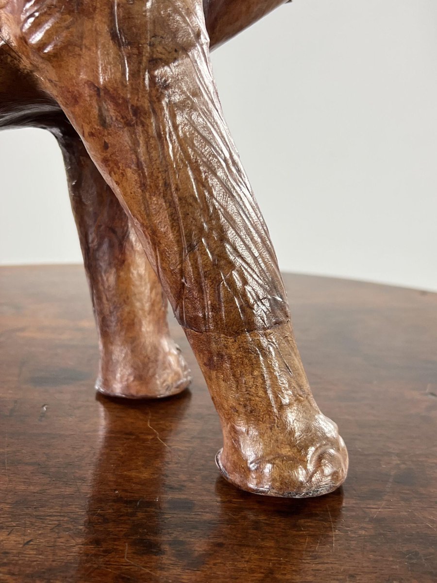 Vintage Leather Elephant Figure for sale at Pamono