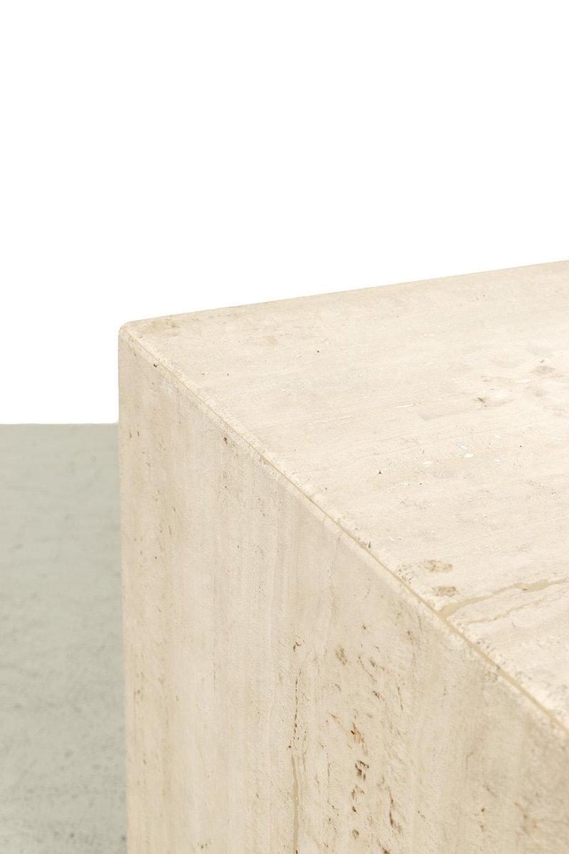 Cube Side Table in Travertine for sale at Pamono
