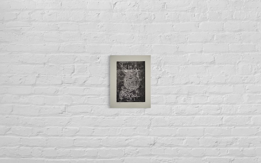 Will Faber, Night Labyrinth, 1974, Linocut for sale at Pamono