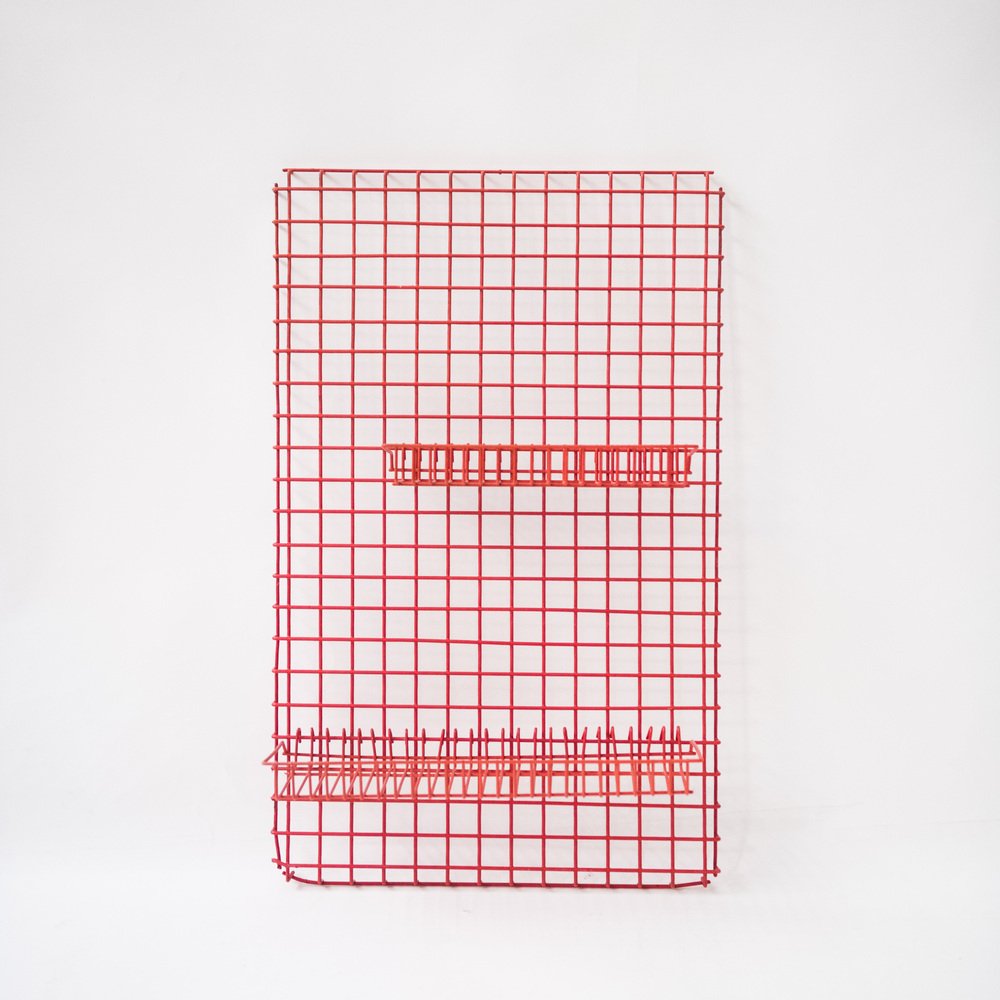 Mesh Metal Wall Shelf, 1980s for sale at Pamono