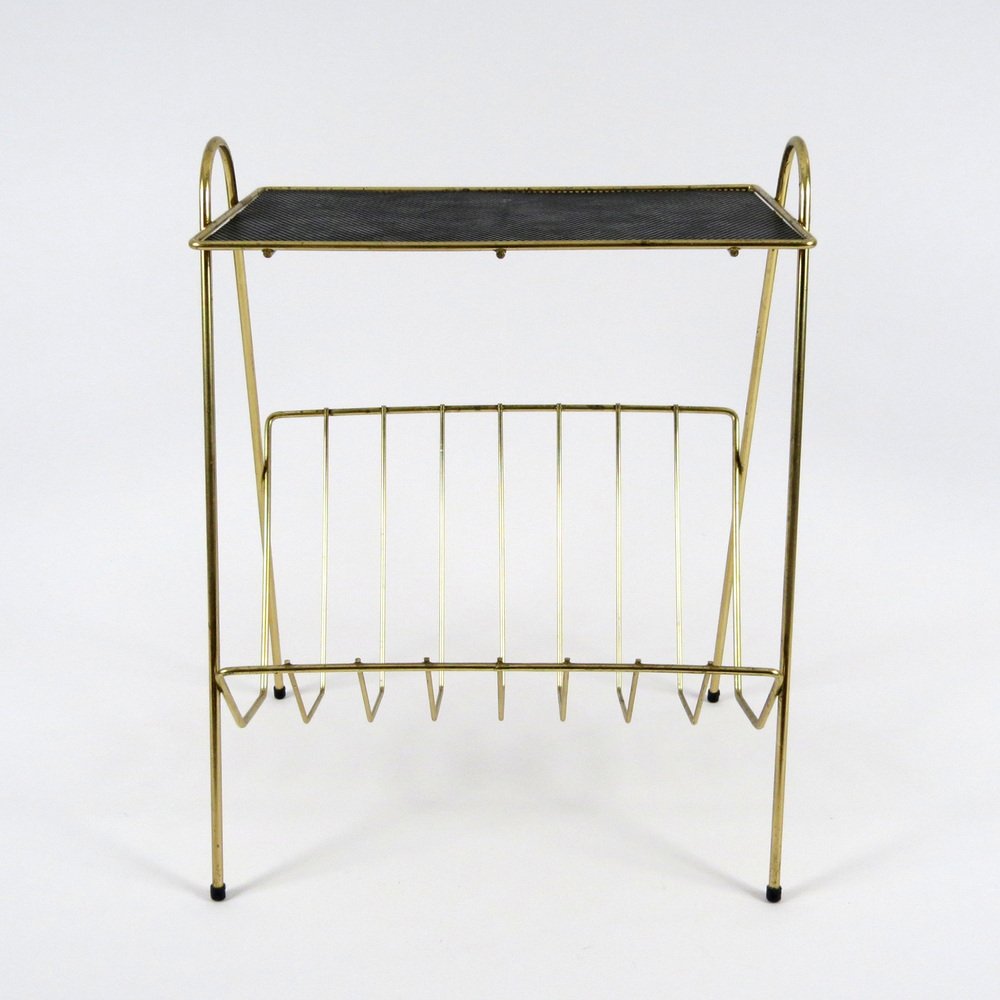 Brass Magazine Rack, 1950s for sale at Pamono