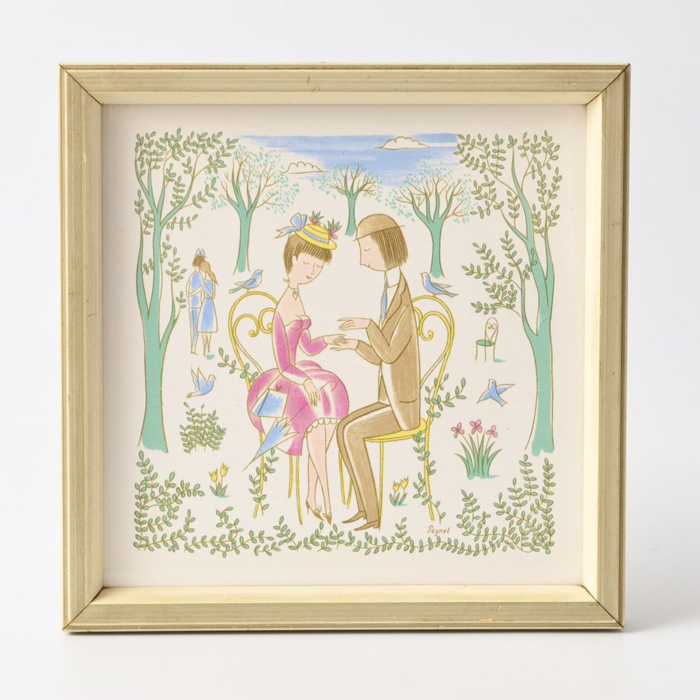 Lovers Ceramic Tile by Raymond Peynet for Rosenthal, 1950s for sale at ...