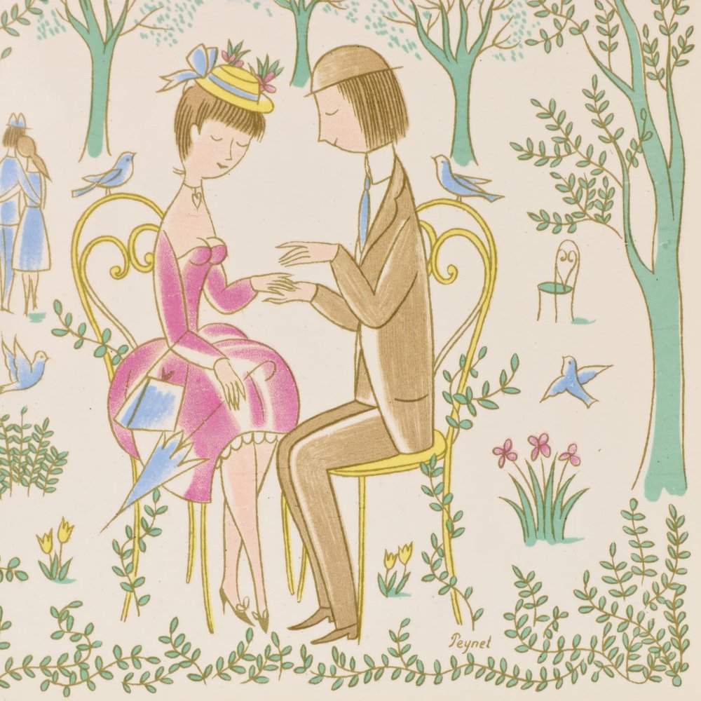 Lovers Ceramic Tile by Raymond Peynet for Rosenthal, 1950s for sale at ...