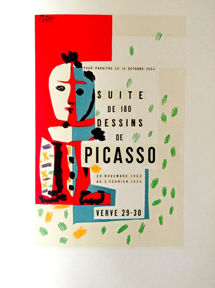 Pablo Picasso, 180 Dessins for Verve, Lithographie, 1959 bei Pamono kaufen