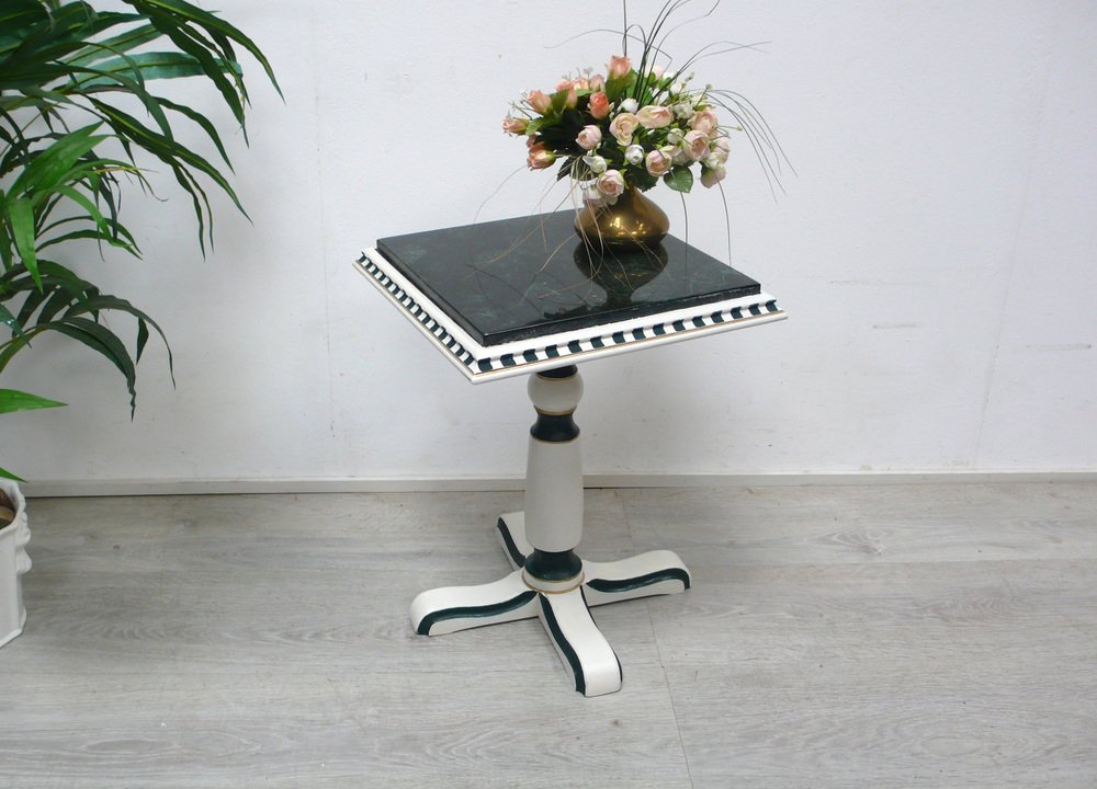 Flower Side Table with Marble Top for sale at Pamono