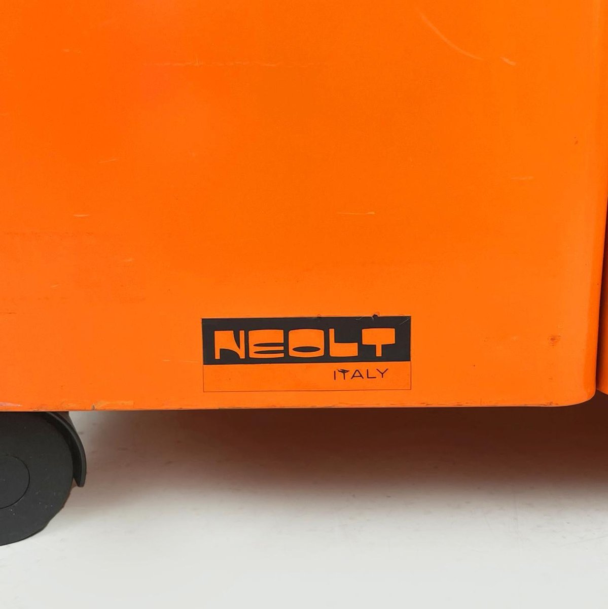 Italian Modern Drawing Roll Holder in Orange Metal Sheet by Neolt ...