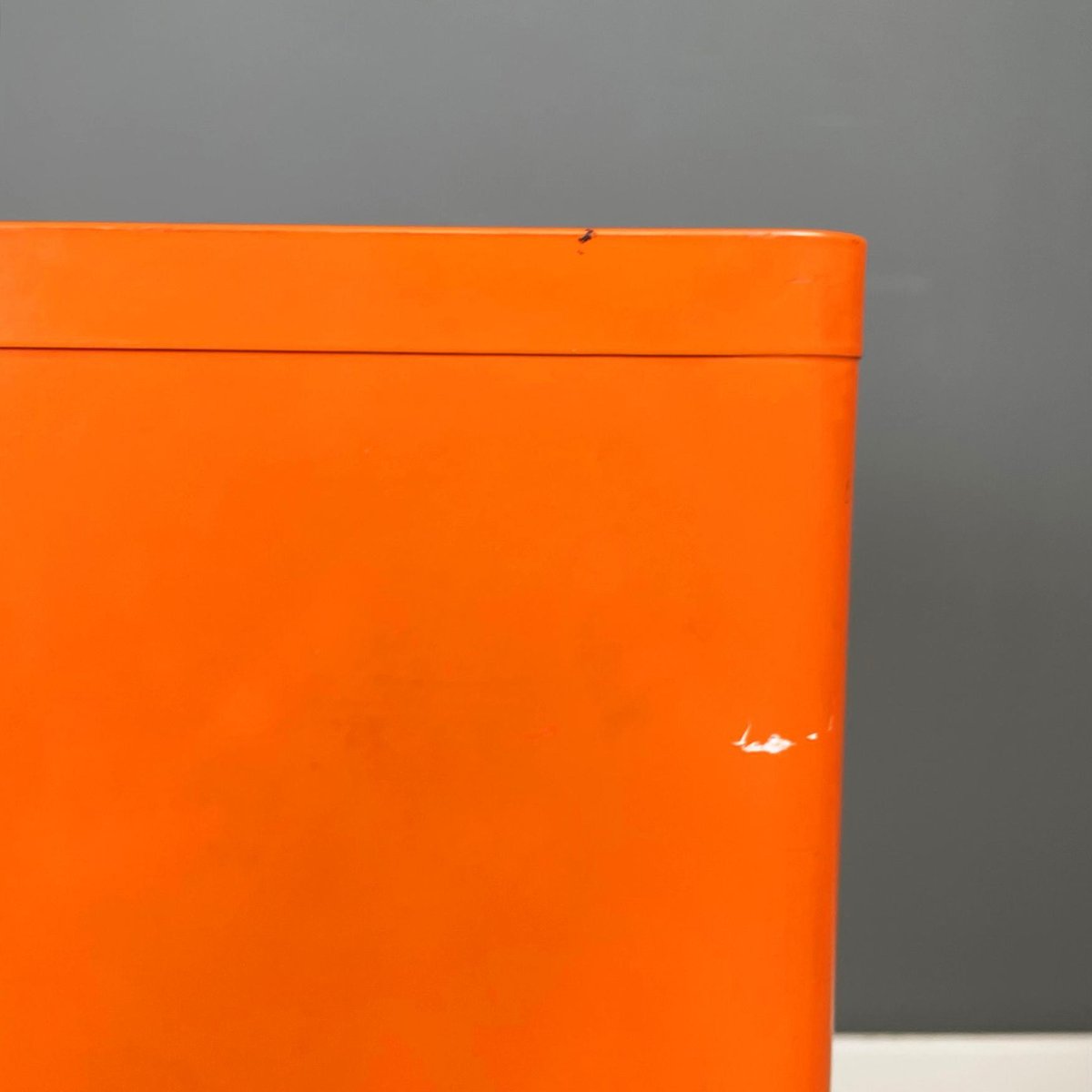 Italian Modern Drawing Roll Holder in Orange Metal Sheet by Neolt ...