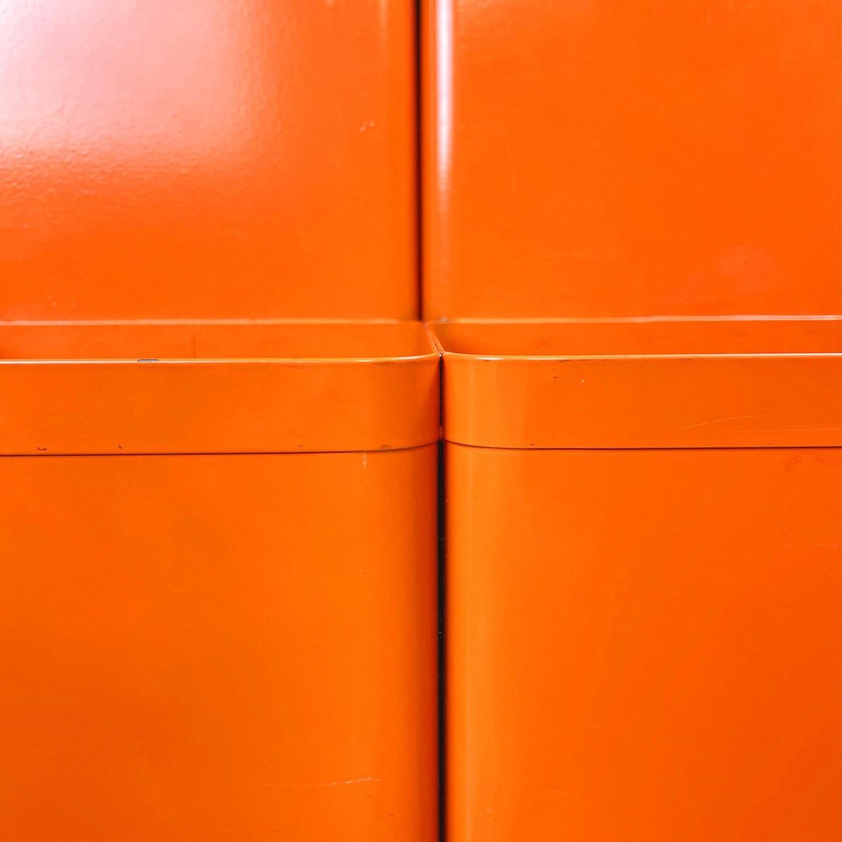 Italian Modern Drawing Roll Holder in Orange Metal Sheet by Neolt ...