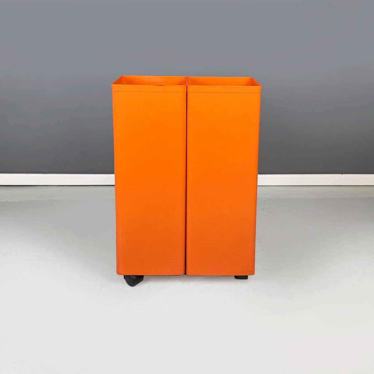 Italian Modern Drawing Roll Holder in Orange Metal Sheet by Neolt ...