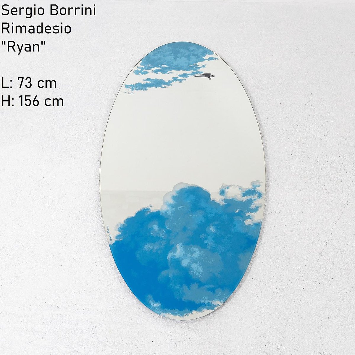 Ryan Mirror by Sergio Borrini for Rimadesio, 1980s for sale at Pamono