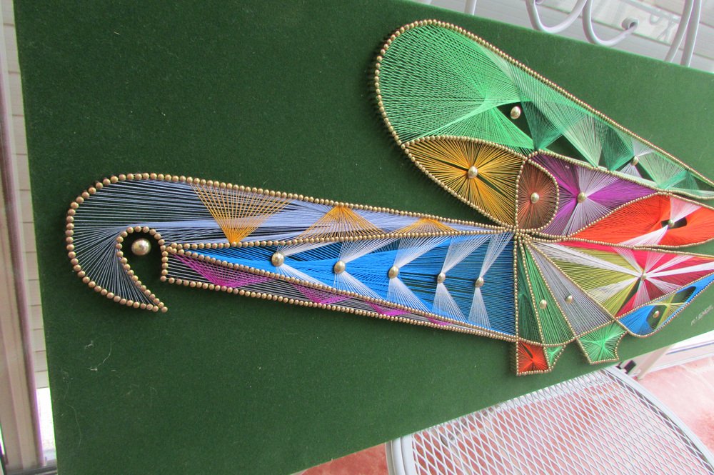 String Artwork with Stylized Birds, 1970s for sale at Pamono