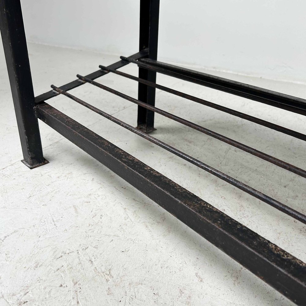 Metal & Wood Bench, Prague, 1950s for sale at Pamono