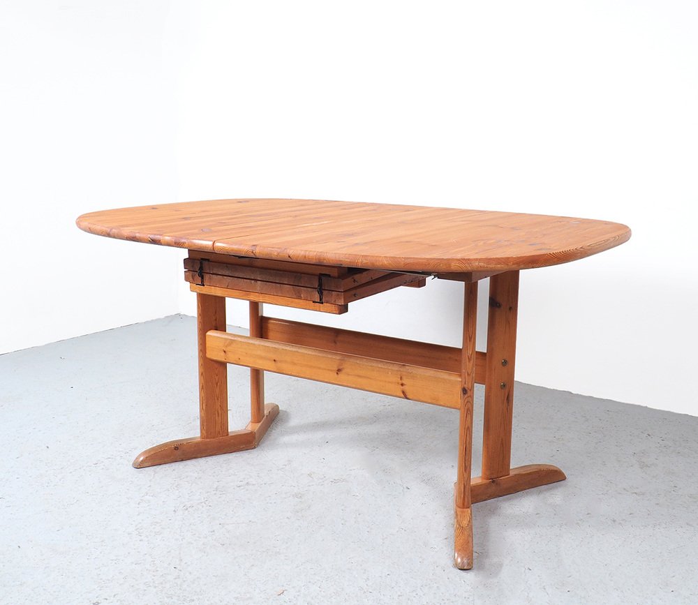 Large Oval Dining Table, Denmark, 1980s for sale at Pamono