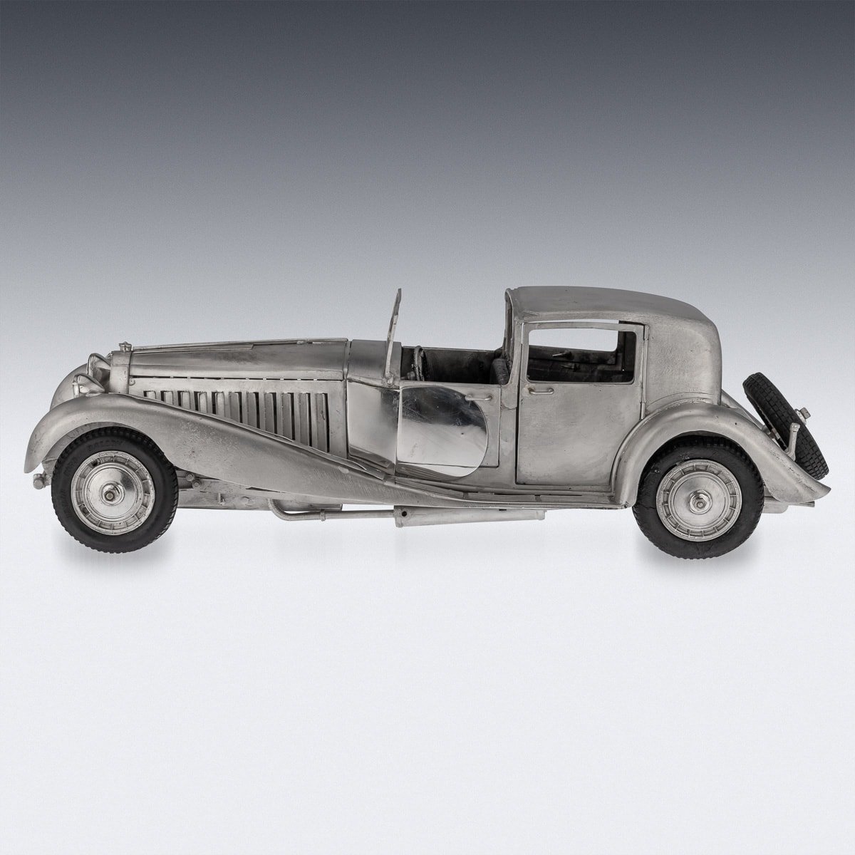 20th Century Silver Bugatti Royale Type 41 Car Model by L. Donati ...
