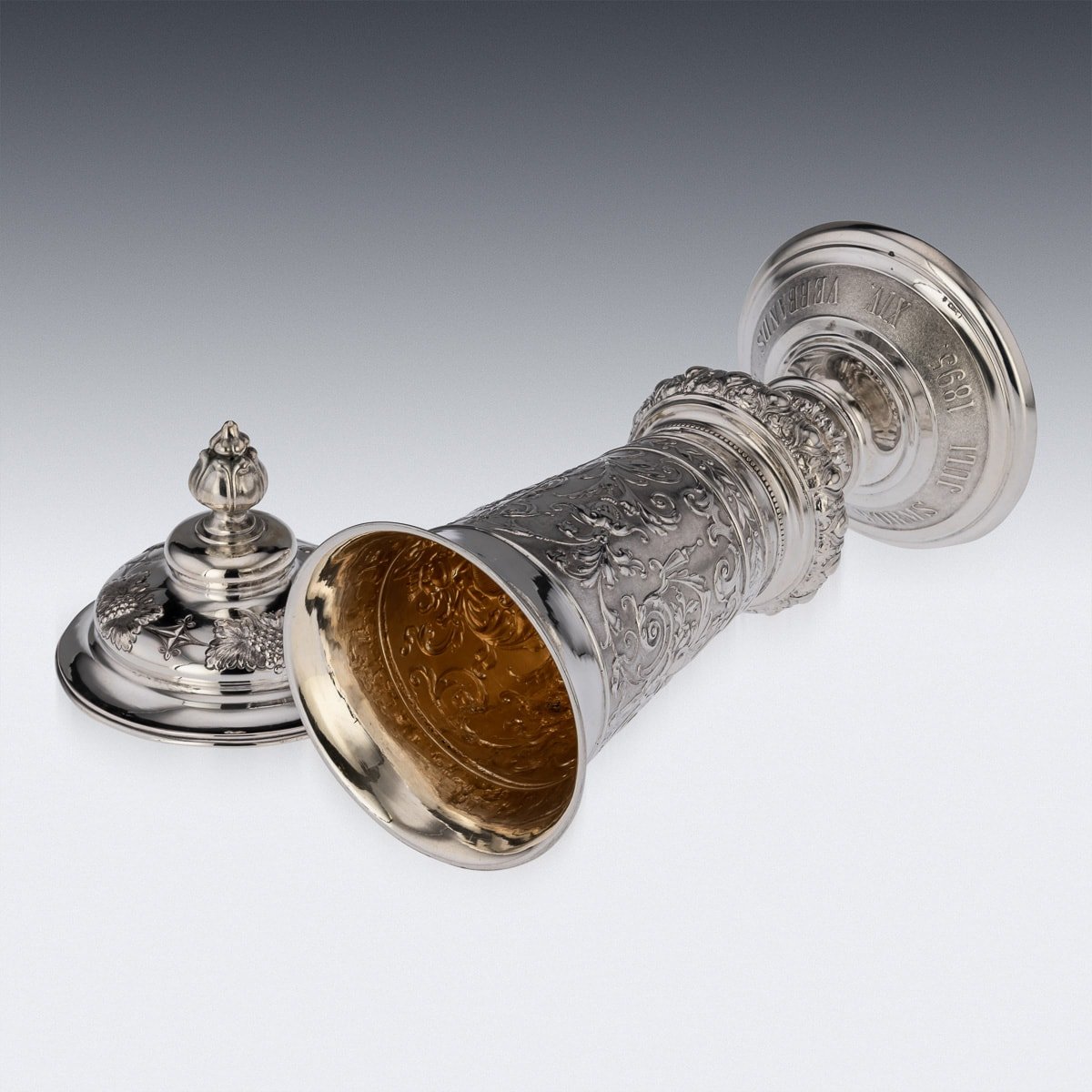 19th Century German Silver Worms Shooting Presentation Cup, Hanau, 1895 ...