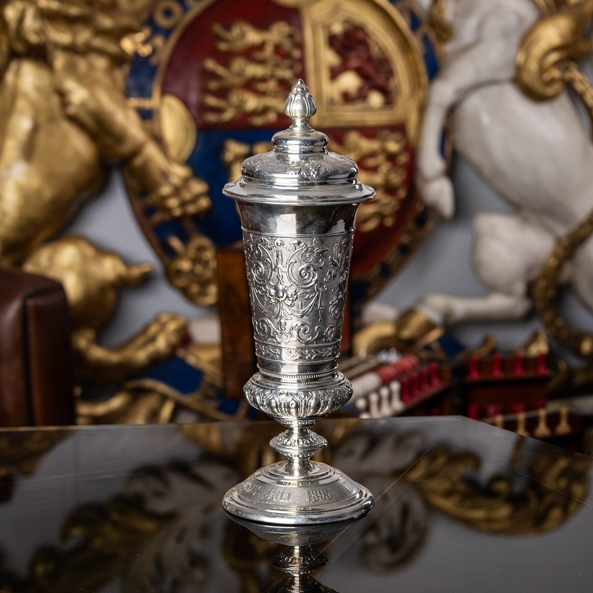19th Century German Silver Worms Shooting Presentation Cup, Hanau, 1895 ...