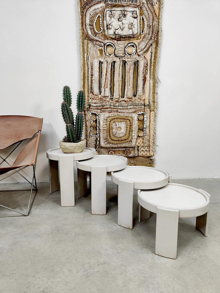 Vintage Stackable Nesting Tables by Gianfranco Frattini for Cassina ...