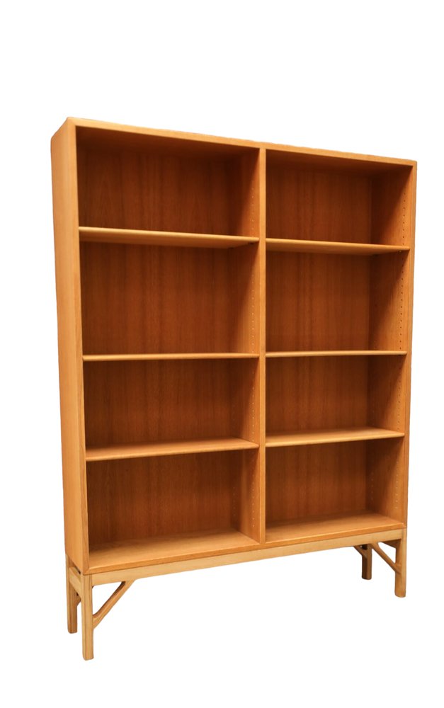 Tall Bookcase in Oak by Børge Mogensen for FDB, 1960s for sale at Pamono
