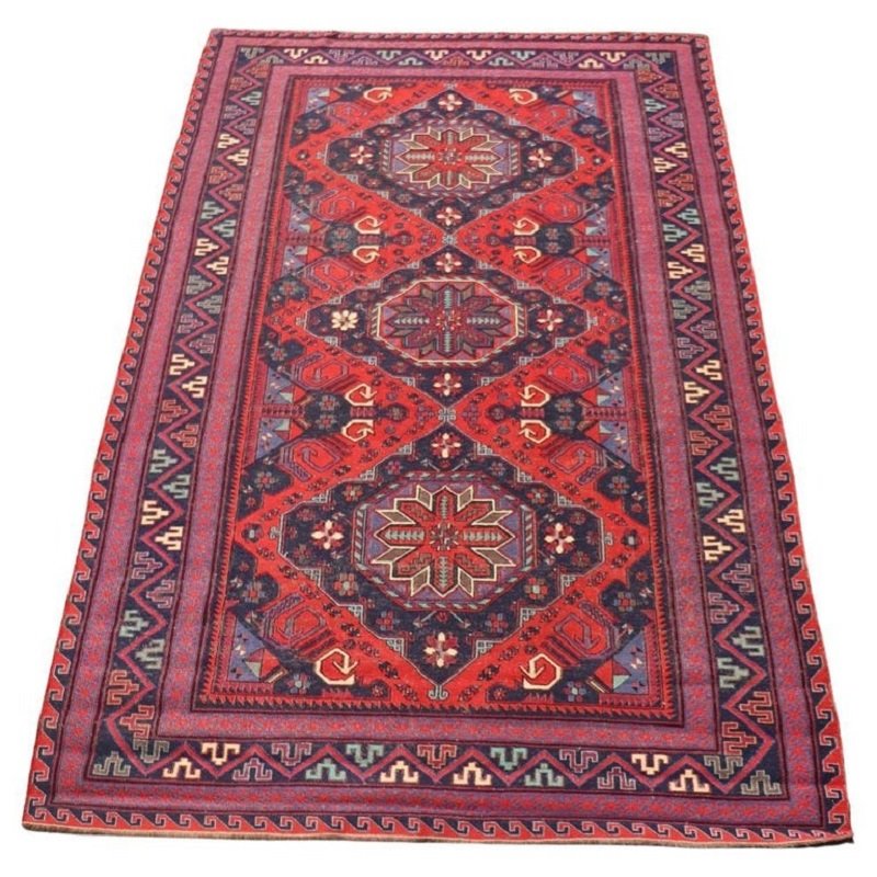 Large Middle Eastern Handmade Shiraz Rug, 1930s for sale at Pamono