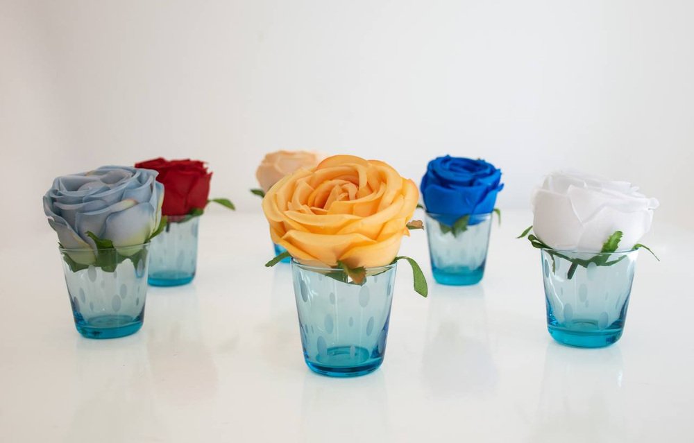 Placeholders in Acquamare Glass by IVV Firenze, Set of 6 for sale at Pamono