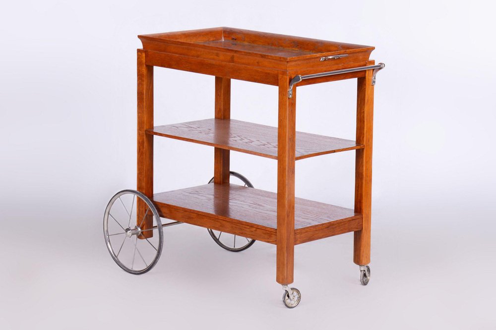 Art Deco Walnut Trolley, France, 1920s for sale at Pamono