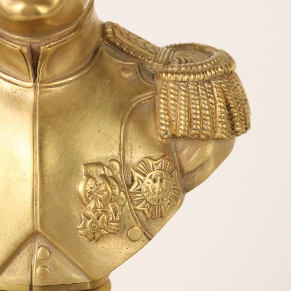 Italian Inkwell in Yellow Marble and Gilded Bronze for sale at Pamono